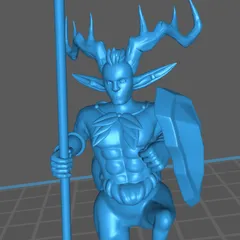 Wood elf ranger with pike and boomerang by Rodanid66 | Download free ...