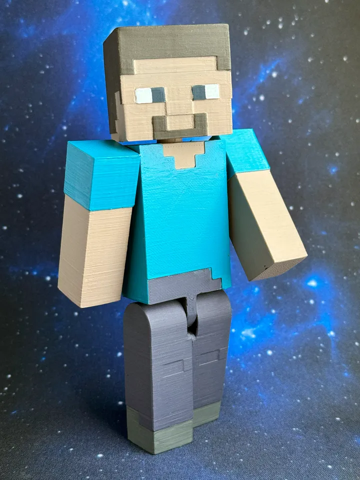 Minecraft Steve (articulated head, arms and legs) by Doggy25 | Download ...