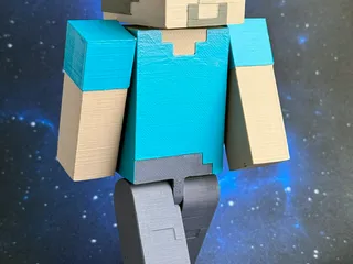 Minecraft Steve (articulated head, arms and legs) by Doggy25 | Download ...