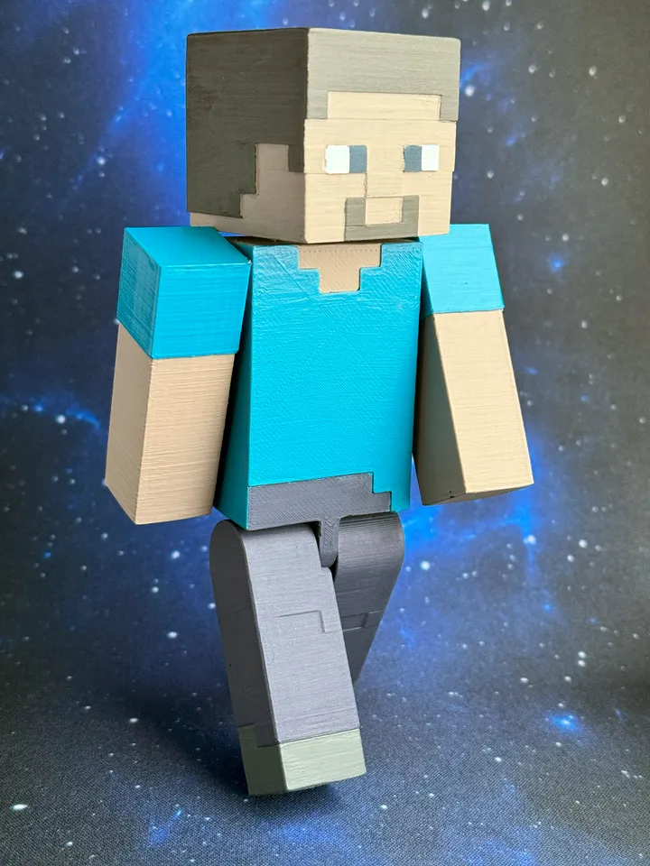Minecraft Steve (articulated head, arms and legs) by Doggy25 | Download ...