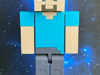 Minecraft Steve (articulated head, arms and legs) by Doggy25 | Download ...
