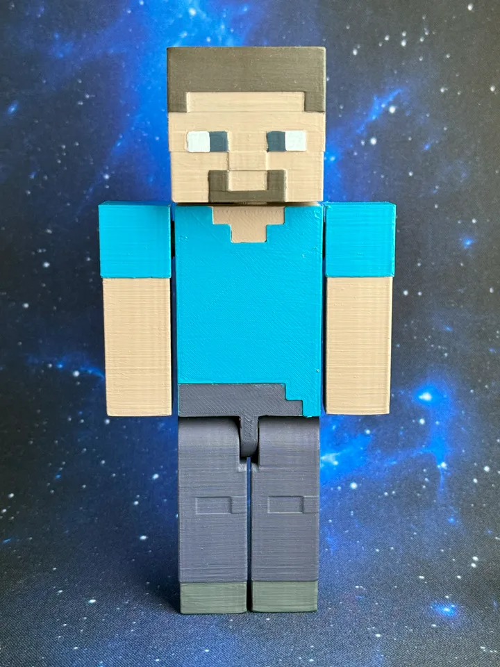 Minecraft Steve (articulated head, arms and legs) by Doggy25 | Download ...
