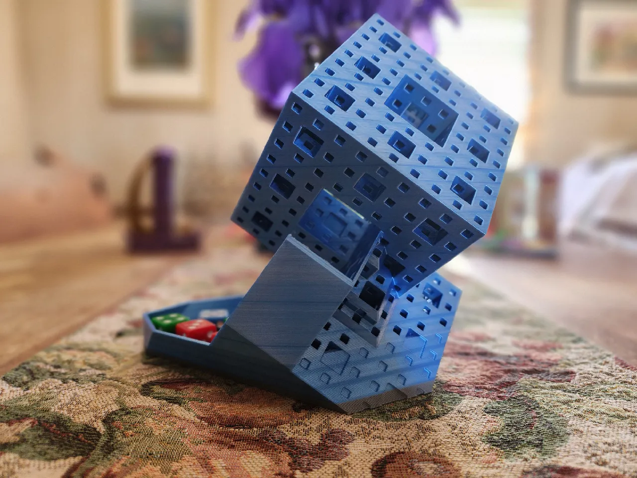 The CuBE - Menger Fractal Dice Tower by Strider Varun | Download free STL model | Printables.com