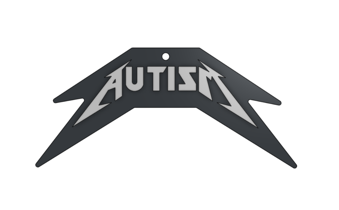 Autism Metallica Logo Keychain by 3DPrintingEnjoyer | Download free STL ...