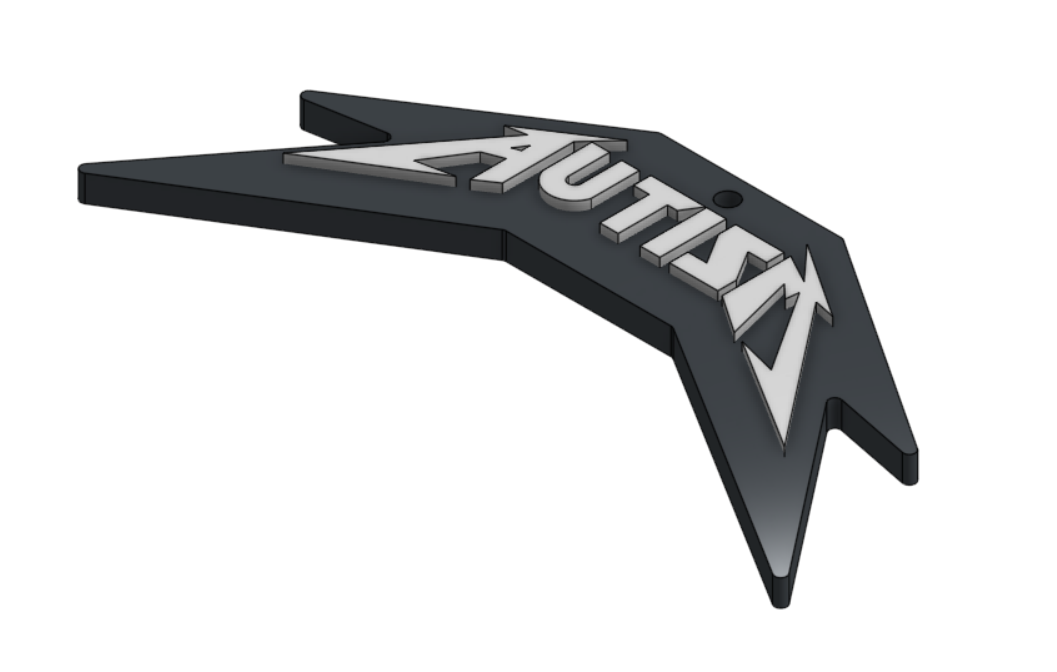 Autism Metallica Logo Keychain by 3DPrinjoyer | Download free STL model ...