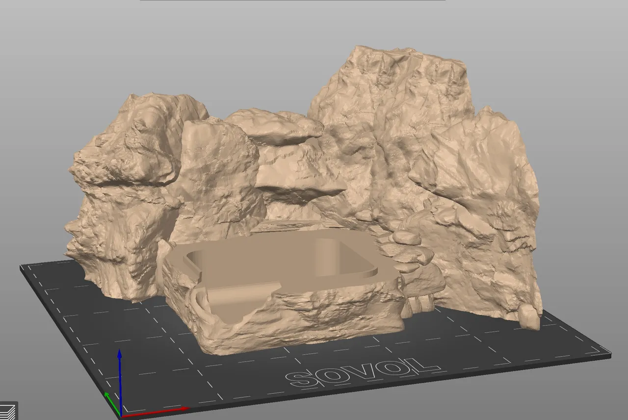 Lizard/Gecko cave/hide/rock wall by Nicholas Cheshire | Download free STL model | Printables.com