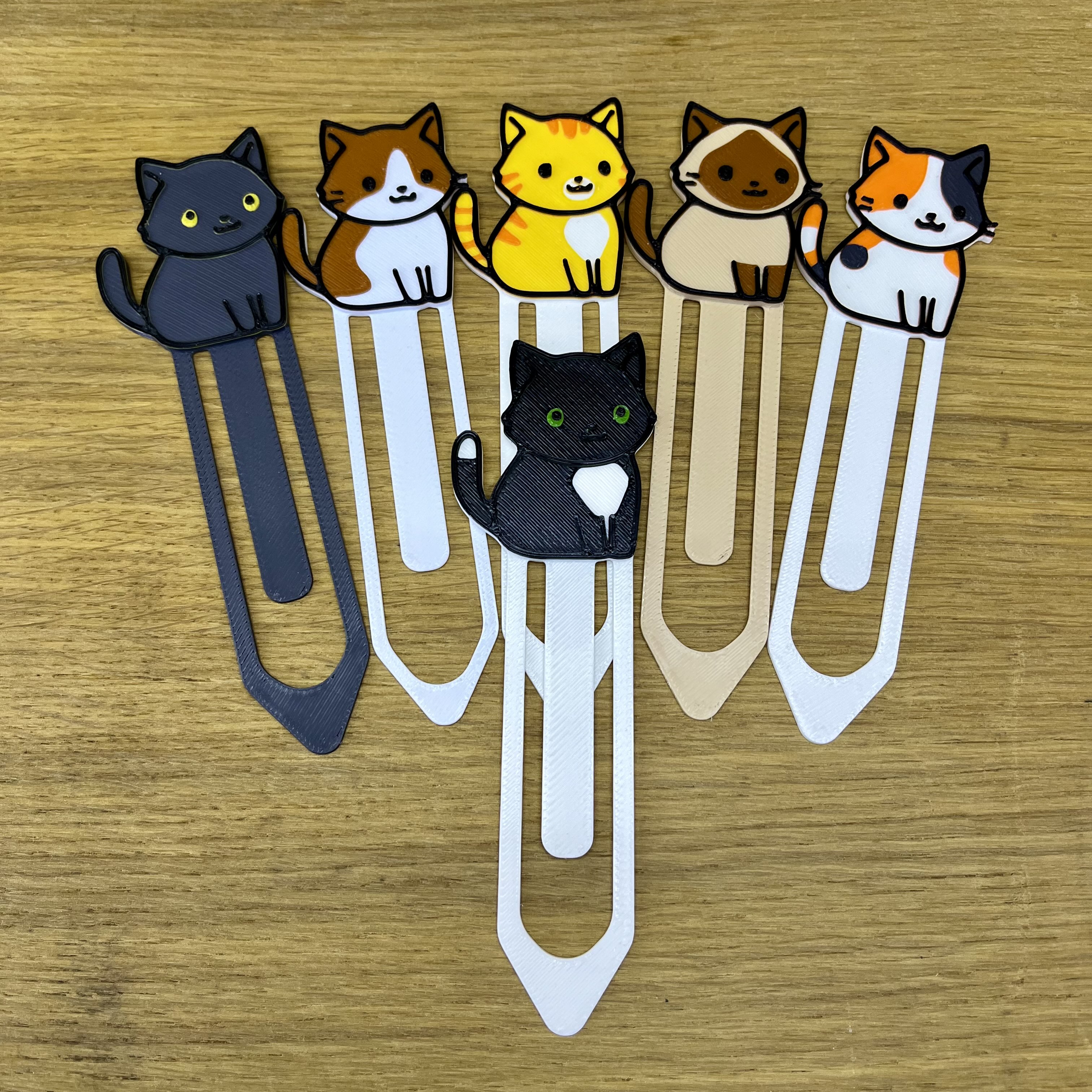 Cute Black & White Cat Bookmark by Aztairya | Download free STL model ...