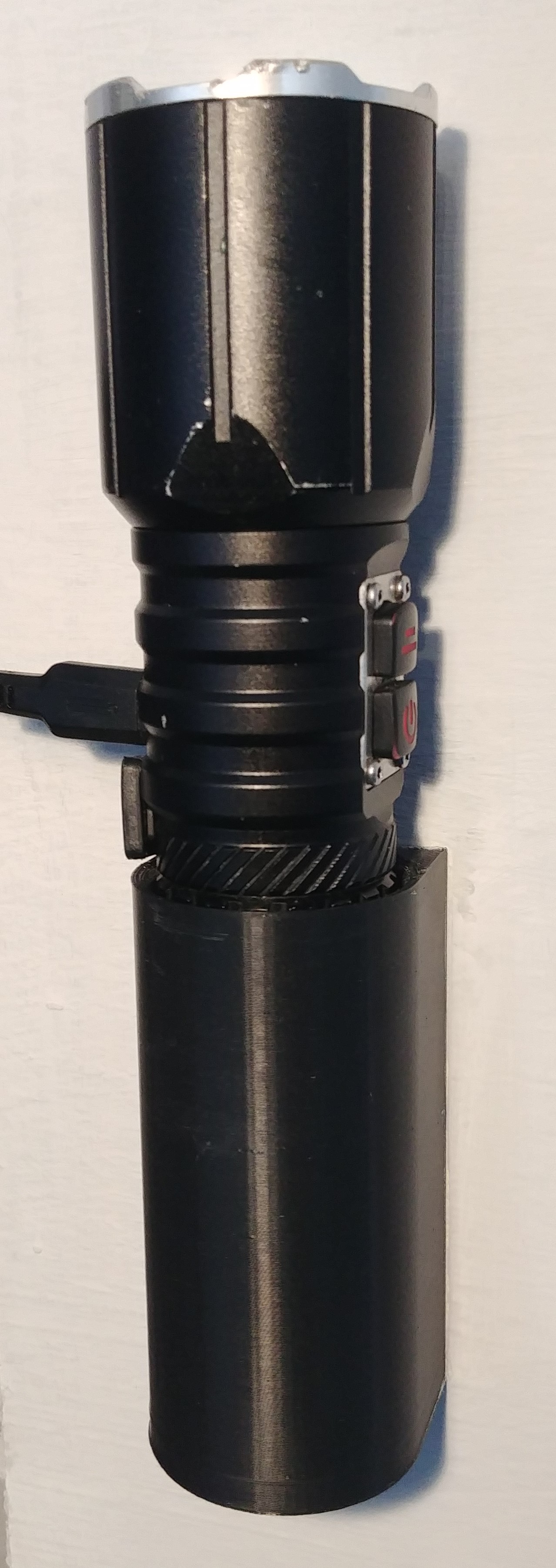 Flashlight holder attached to the wall by Brutal3D | Download free STL ...