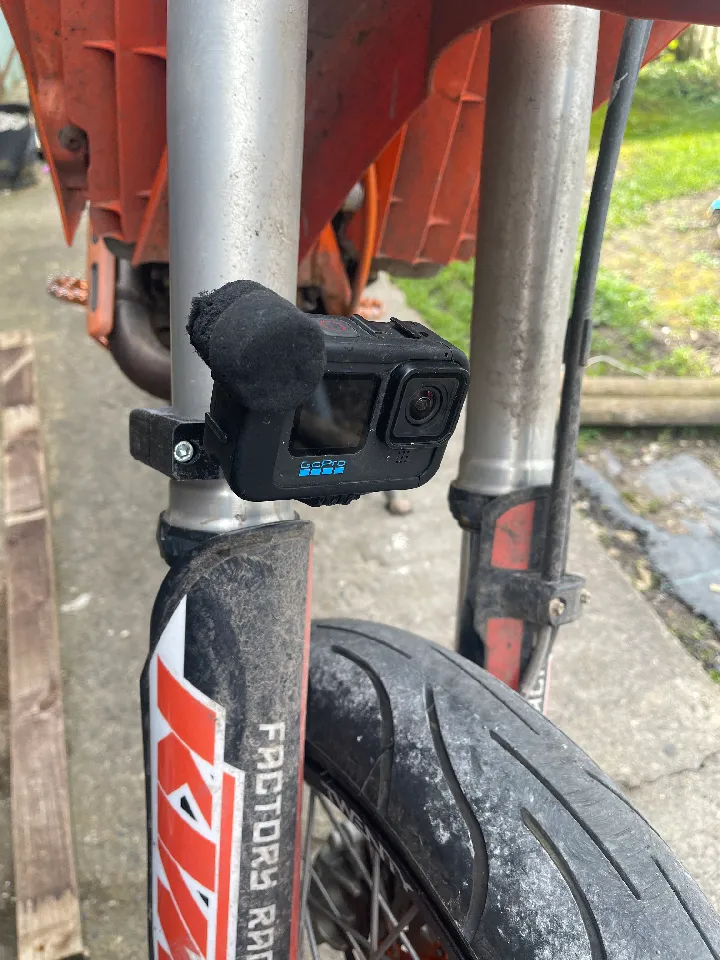 GoPro 55mm fork mount, enduro, supermoto, etc by Skully | Download free ...