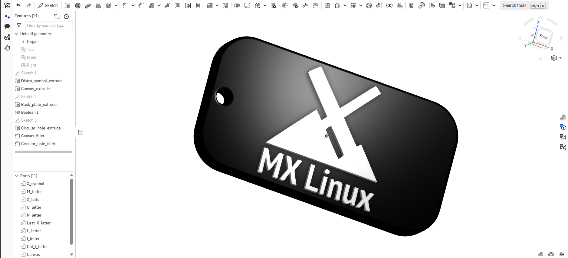 MX Linux key chain. by florinux | Download free STL model | Printables.com