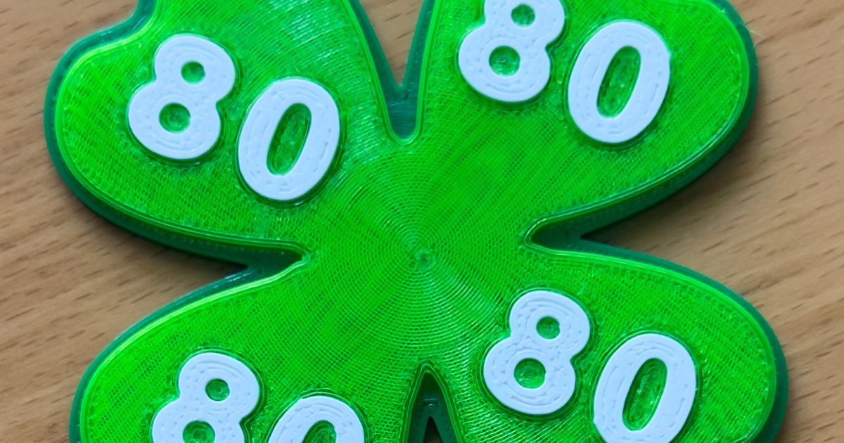 4 leaf clover decoration for the 80th anniversary by frank.m10 ...