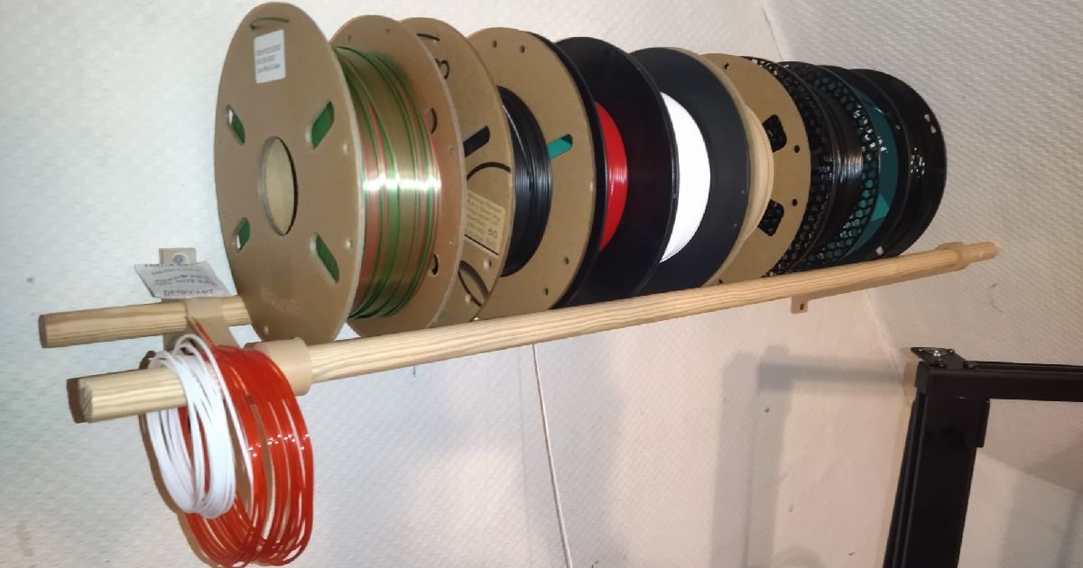 Filament Spool Wall Mount/Holder/Rack 20mm - Remix by IrgendSoEinPaul ...
