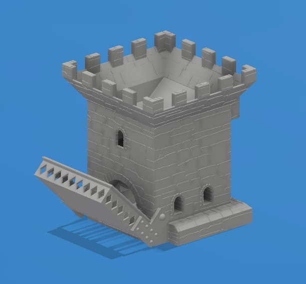 Castle Dice Tower with DM Screen Hooks by 3D Ideation | Download free ...