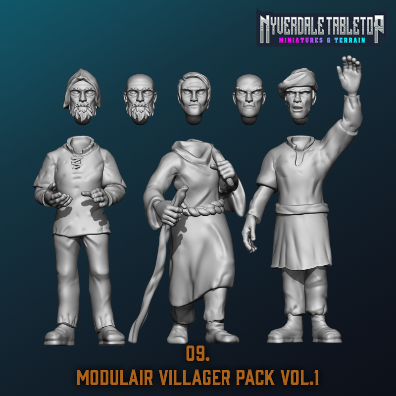 MODULAIR VILLAGERS VOL.1 by Nyverdale Tabletop | Download free STL ...