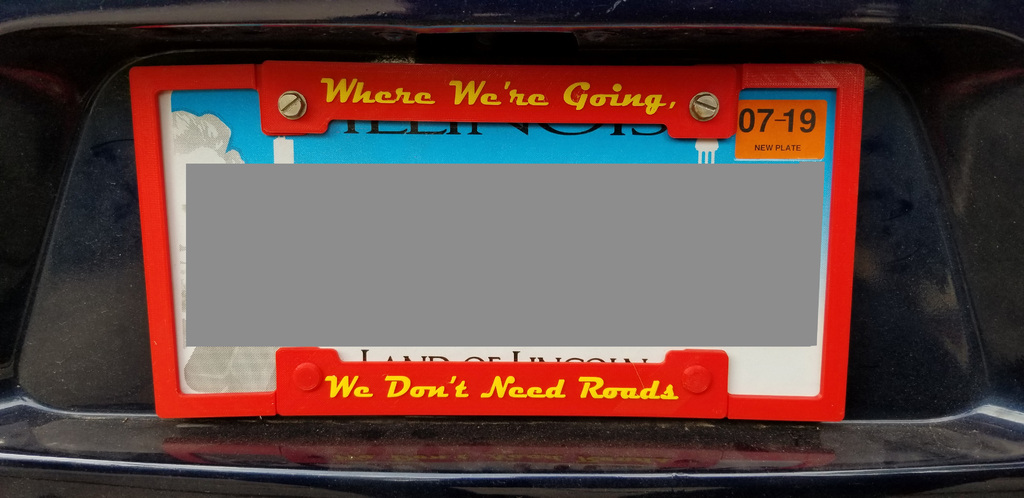 License Plate Frame - Back to the Future by clubmedic | Download free ...