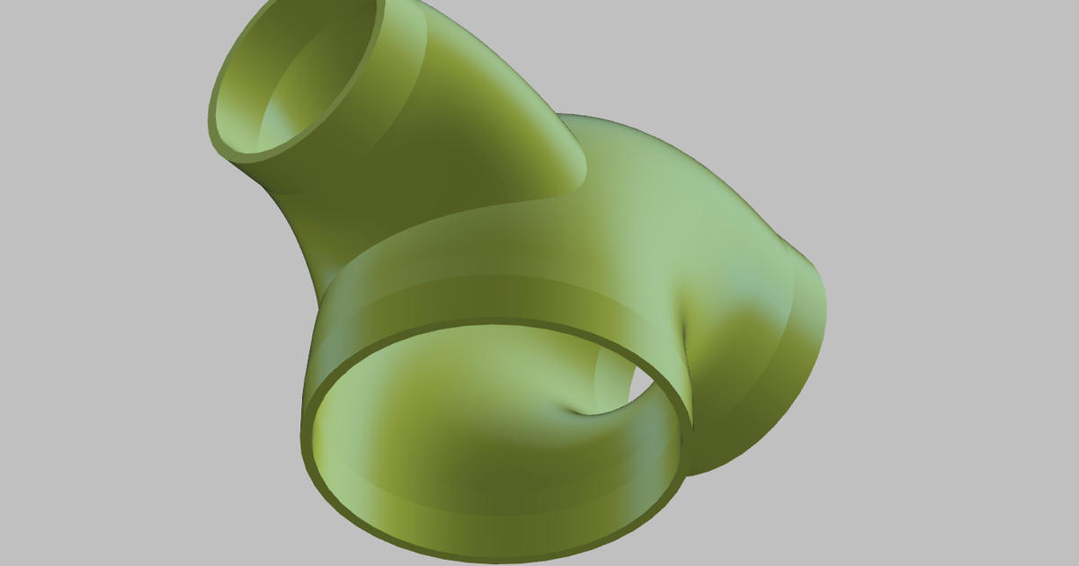 Parametric True Tee Pipe or Hose Fitting by mscalora | Download free ...