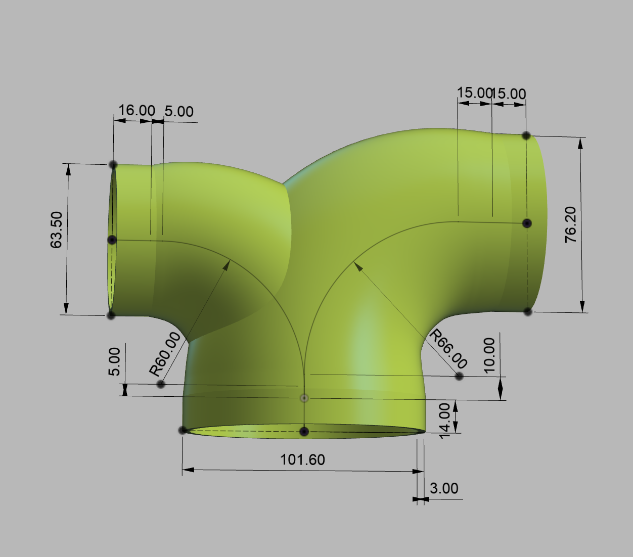 Parametric True Tee Pipe or Hose Fitting by mscalora | Download free ...