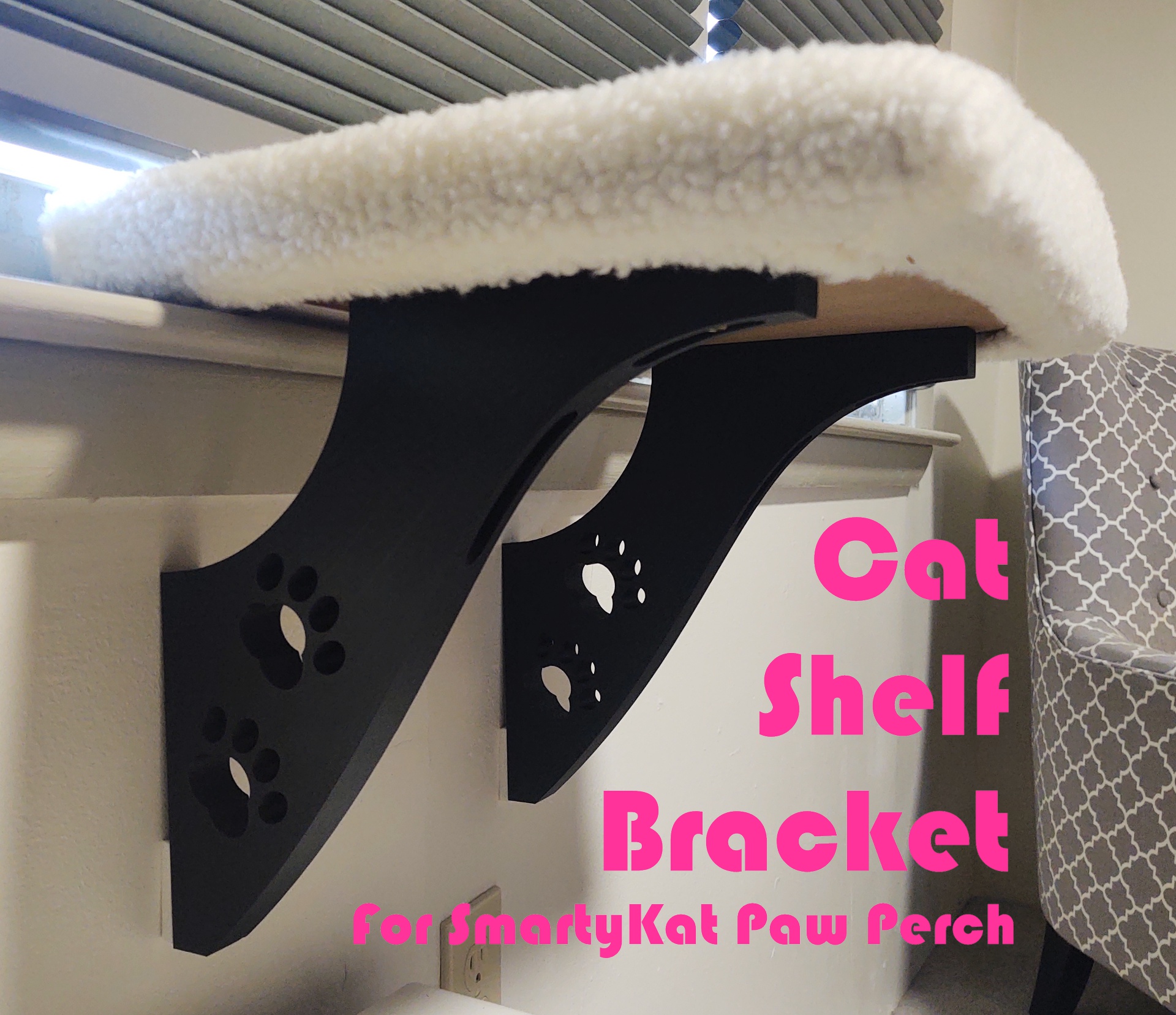 Cat Shelf Bracket for "SmartyKat Paw Perch," Or Build Your Own by Dork ...