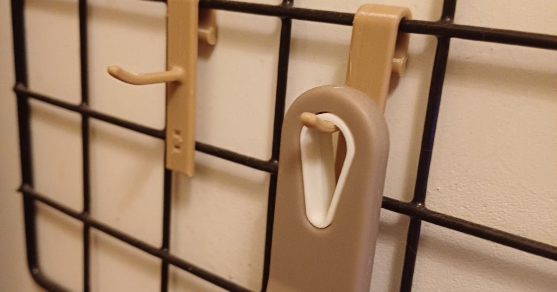 Grid wall Hook by gongshu lin | Download free STL model | Printables.com