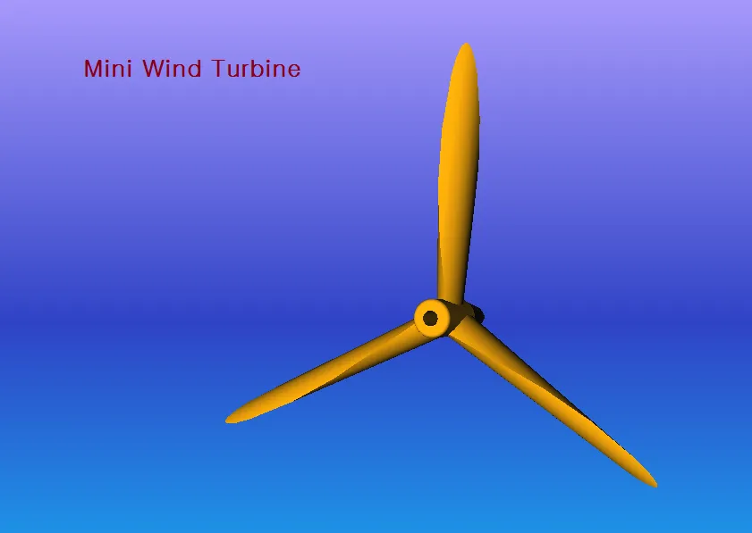 Mini Wind Turbine by Nicola | Download free STL model | Printables.com