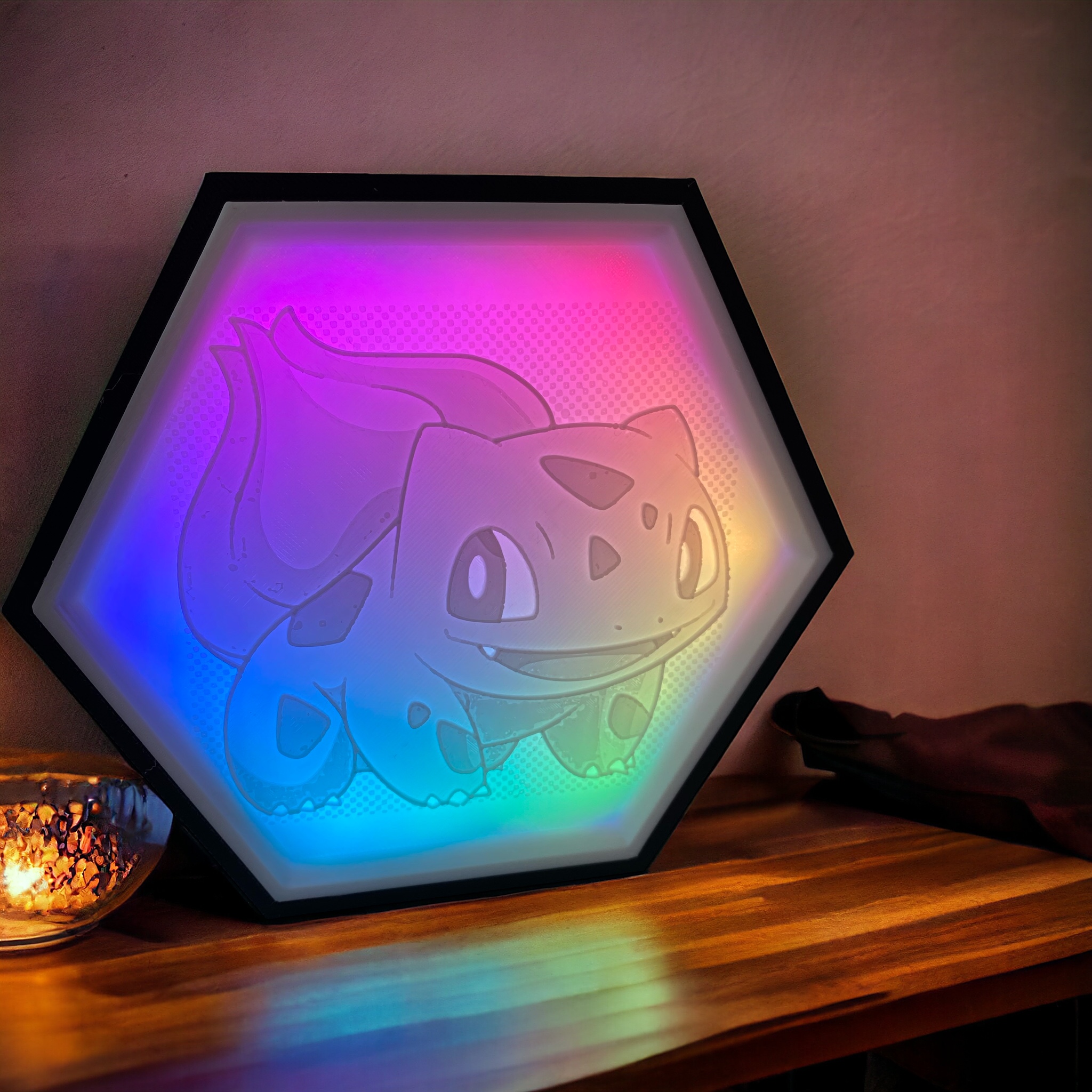 Hexagon Lamp Bisasam Pokemon by Tobi_Tobi | Download free STL model ...
