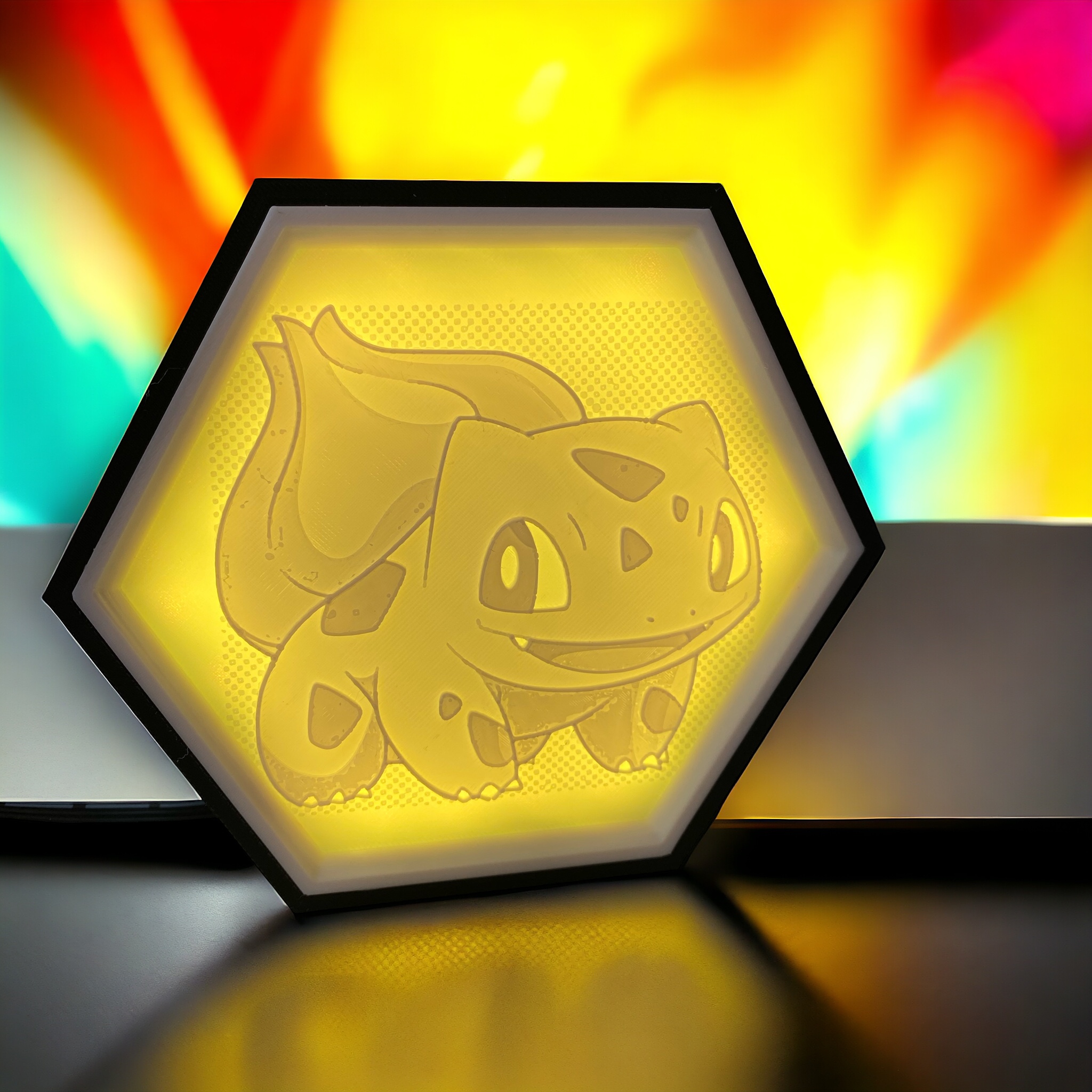 Hexagon Lamp Bisasam Pokemon by Tobi_Tobi | Download free STL model ...