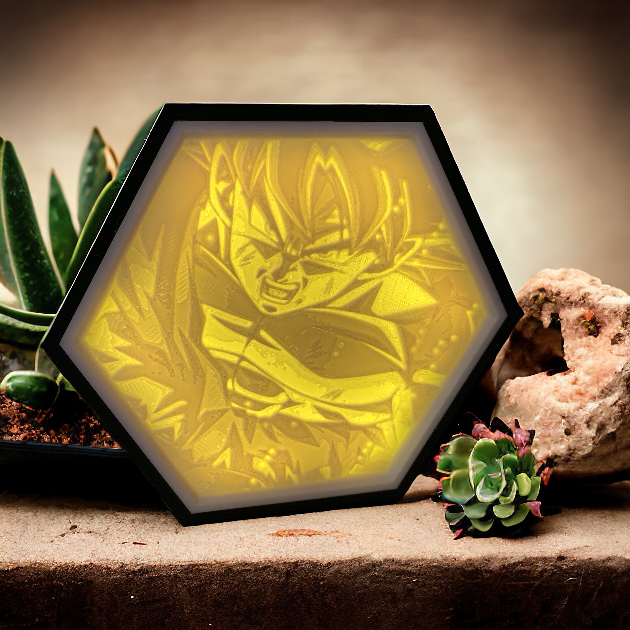 Hexagon Dragonball Son Goku by Tobi_Tobi | Download free STL model ...