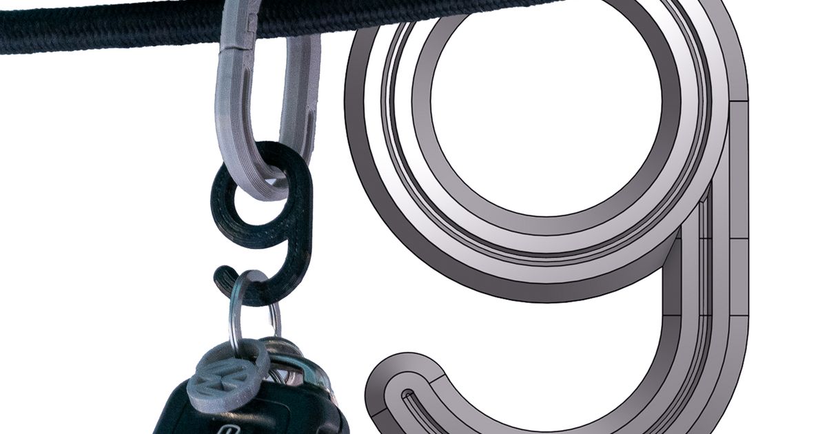"NINE" HANGING HOOK by Peter H | Download free STL model | Printables.com