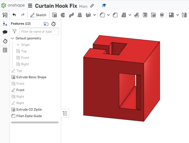 Curtain Hook Fix (Stopper) by SunnyMakes | Download free STL model | Printables.com