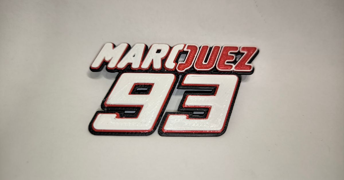 Marc Marquez logo by Emo | Download free STL model | Printables.com