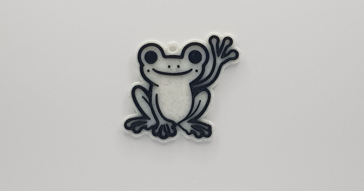 Frog Waving Keychain by FC2M3D | Download free STL model | Printables.com