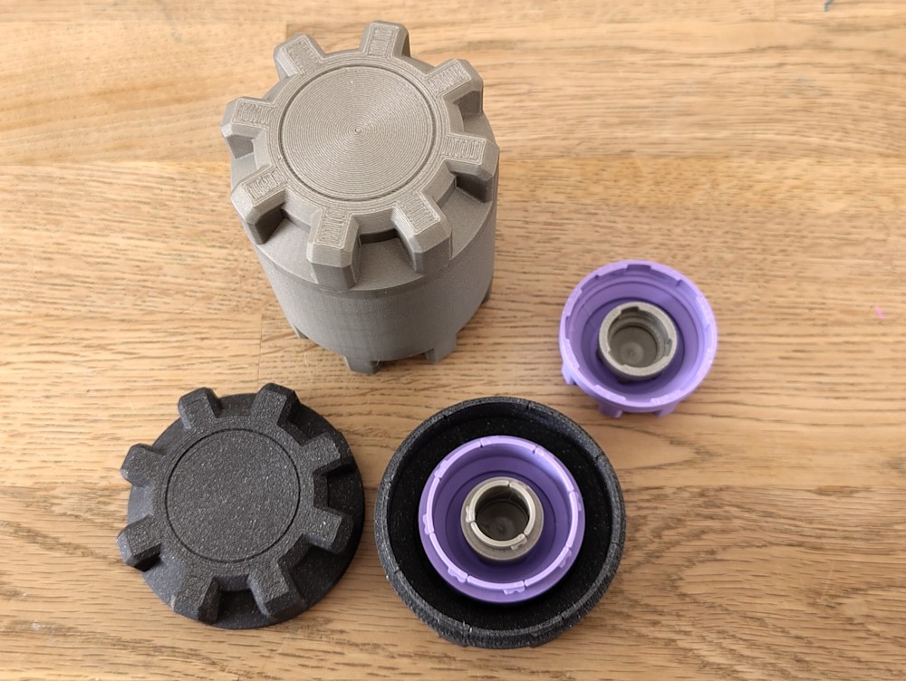 vault cylinder container with twist lock by DrJones | Download free STL ...