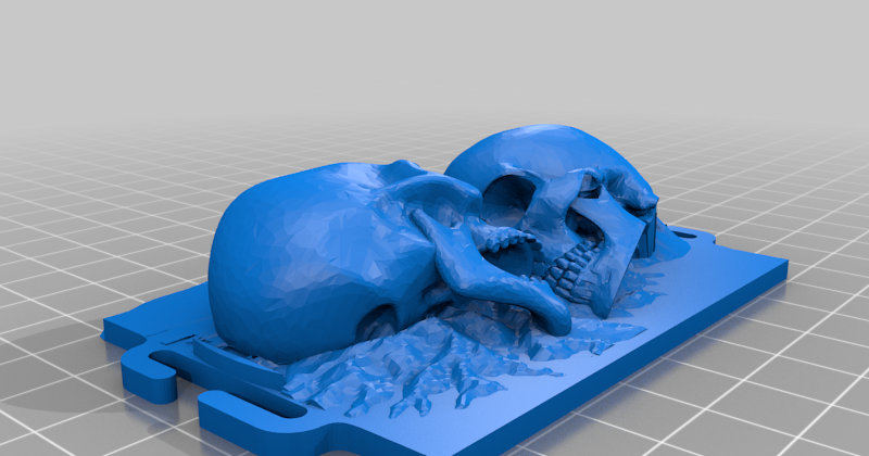 molle double skull tag by KingErtuz | Download free STL model ...