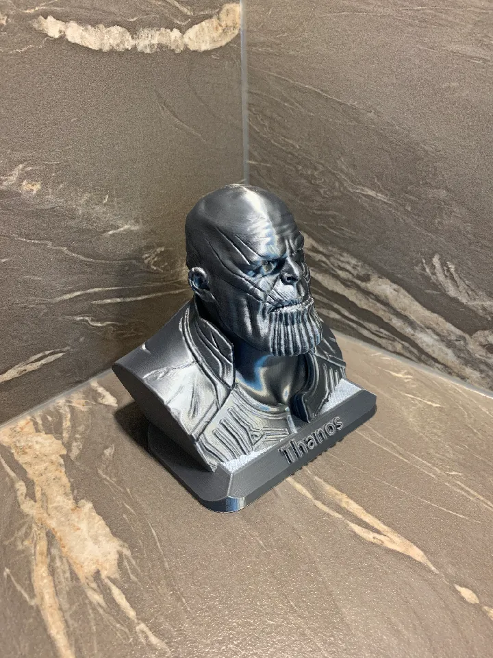 Thanos Bust - base+lettering by C B | Download free STL model ...