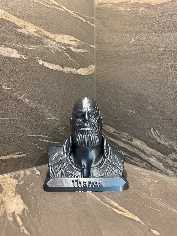 Thanos Bust - base+lettering by C B | Download free STL model ...