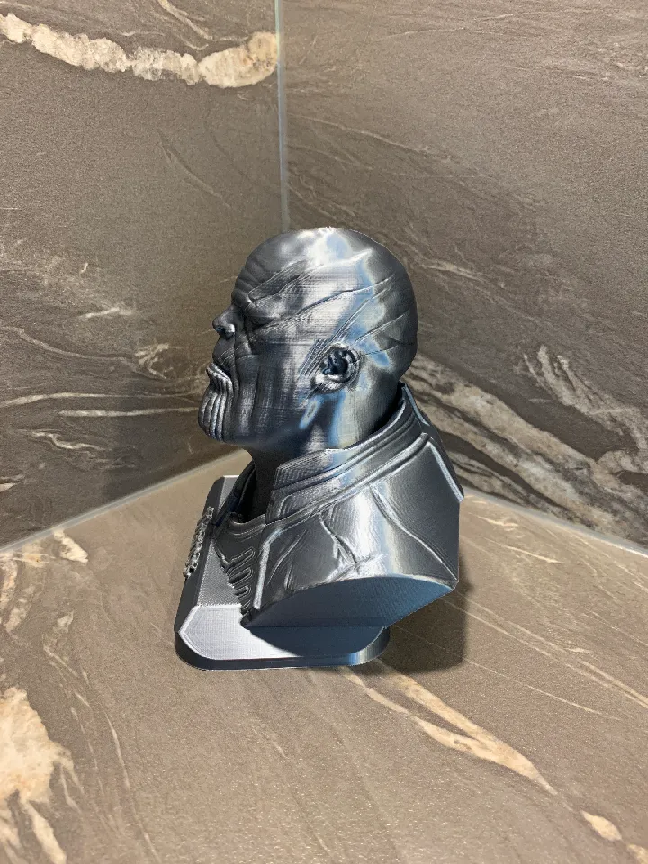 Thanos Bust - base+lettering by C B | Download free STL model ...