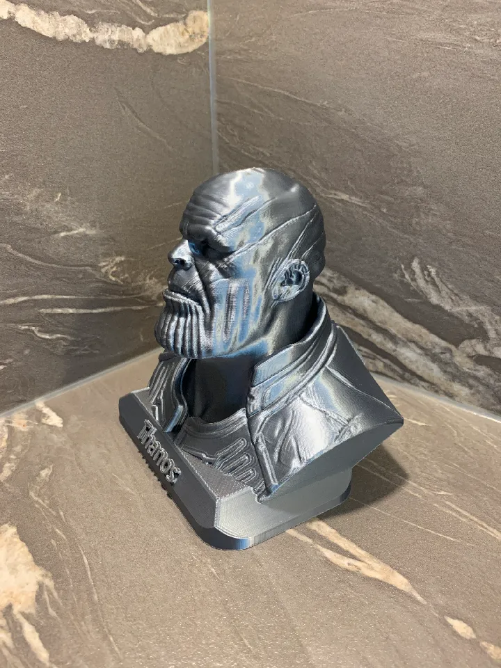 Thanos Bust - base+lettering by C B | Download free STL model ...