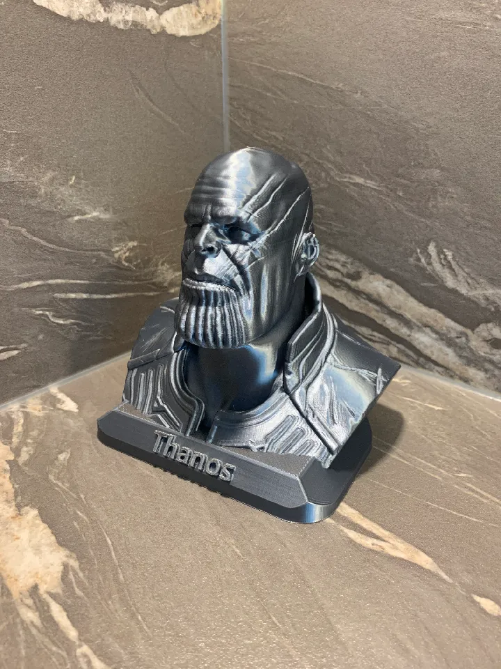 Thanos Bust - base+lettering by C B | Download free STL model ...