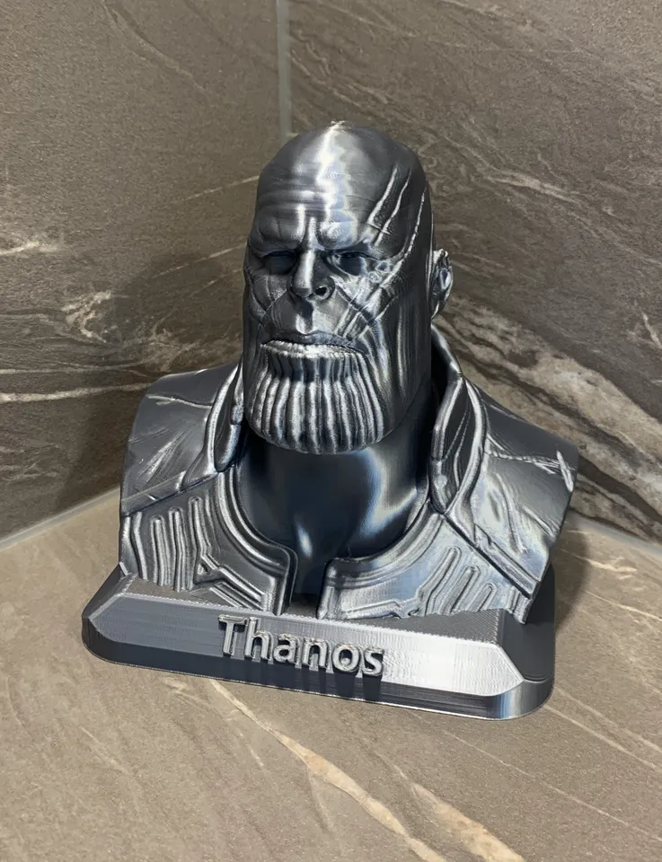 Thanos Bust - base+lettering by C B | Download free STL model ...