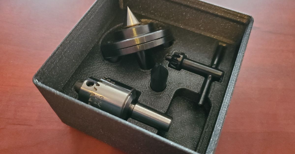 Sherline Lathe Tailstock Items Storage - Gridfinity 2x2 by EngScott2076 ...