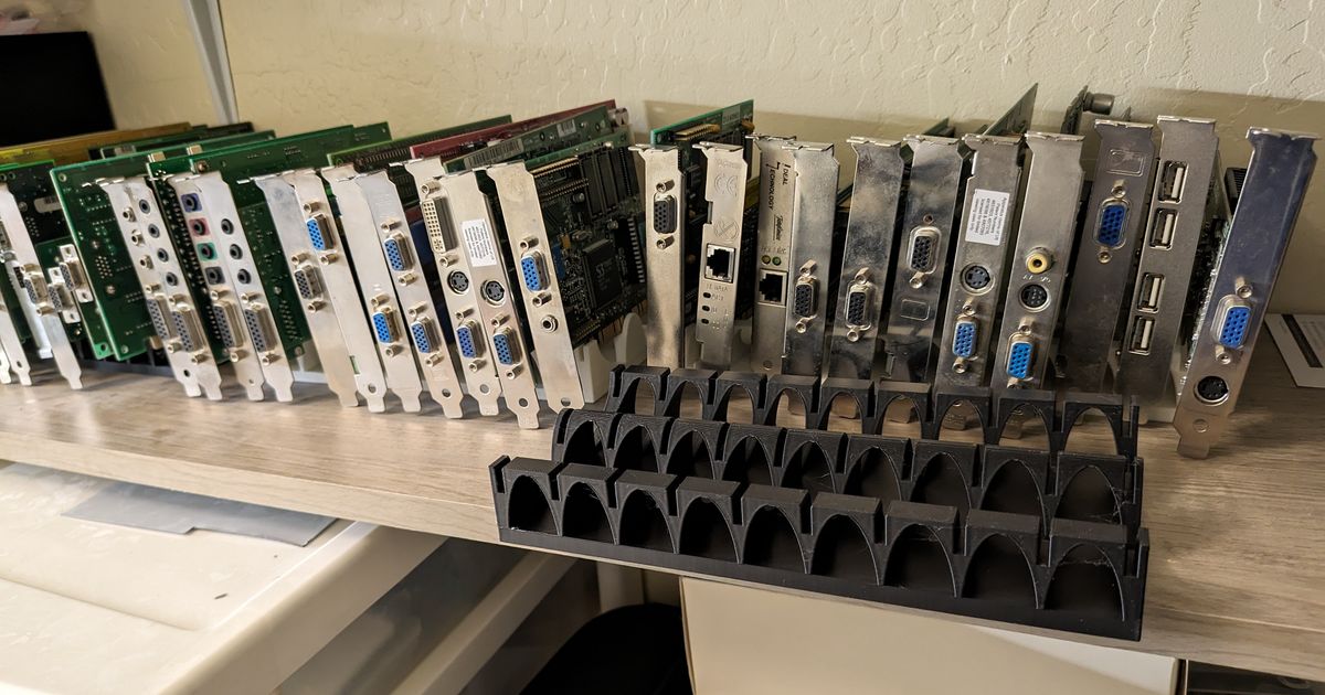 PCI/ISA/AGP Card Holder by Don Lafferty | Download free STL model ...