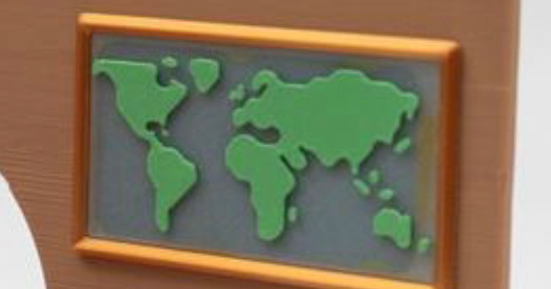 Stylized World Map By Miniworld3d Download Free Stl Model