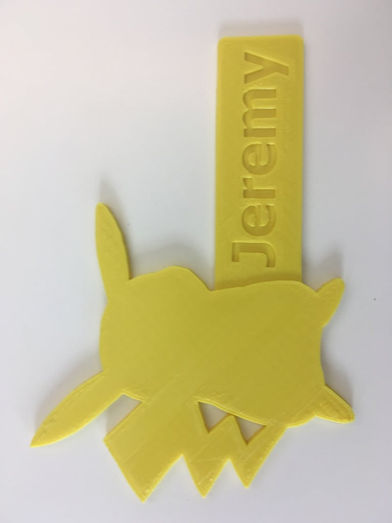 Simple Pikachu Nameplate by WLCD | Download free STL model | Printables.com