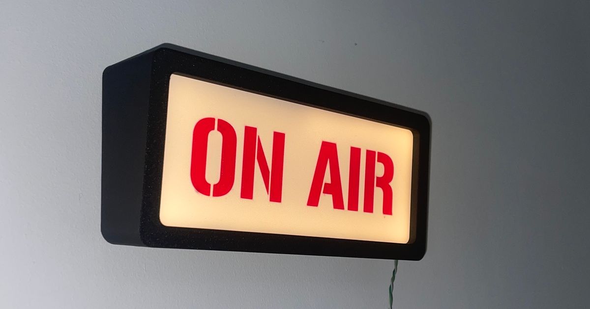 ON AIR wall sign/light by BOSSailing | Download free STL model ...