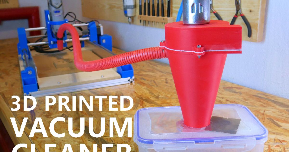 3D Printed Vacuum Cleaner For CNC Machine por Nikodem Bartnik ...