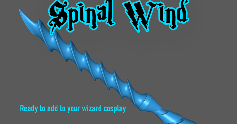 Spinal Wind - Magic Wand for Cosplay by np-dev | Download free STL model | Printables.com