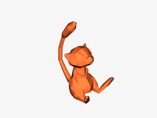 Low poly Mew by Harald Andersson | Download free STL model | Printables.com