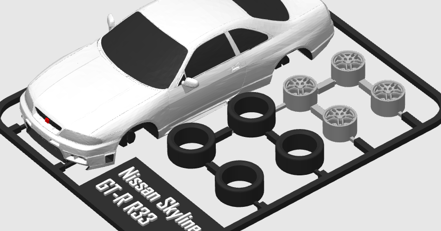 Nissan Skyline GT-R R33 kit card por Jerryie | Descargar modelo STL ...