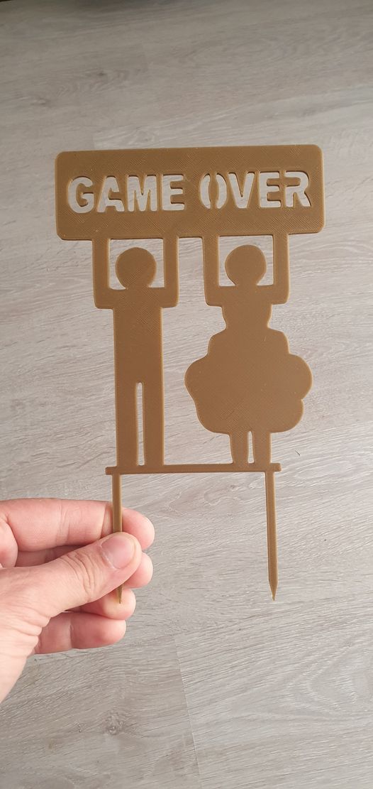 Topper Game Over by 7tomek7 | Download free STL model | Printables.com