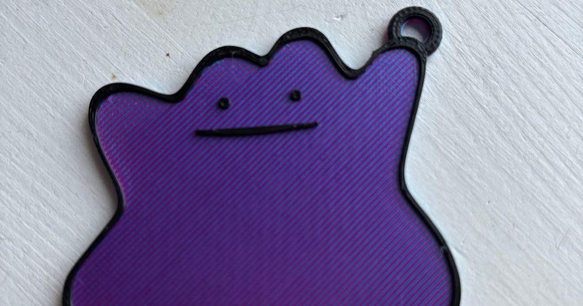 Ditto pokemon keychain by 3DPrintastica | Download free STL model ...